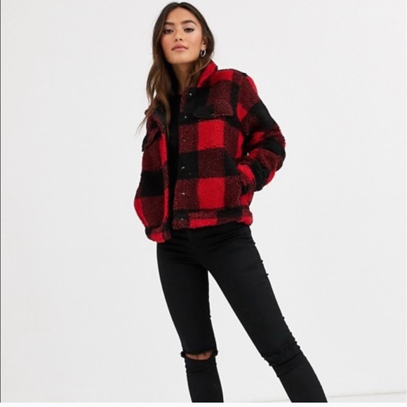 Brave Soul | Jackets & Coats | Nwt Buffalo Check Sherpa Jacket | Poshmark